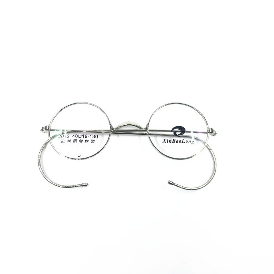 Vintage Round Antique Wire Rim Eyeglass Frames Flexible Full Rim ...