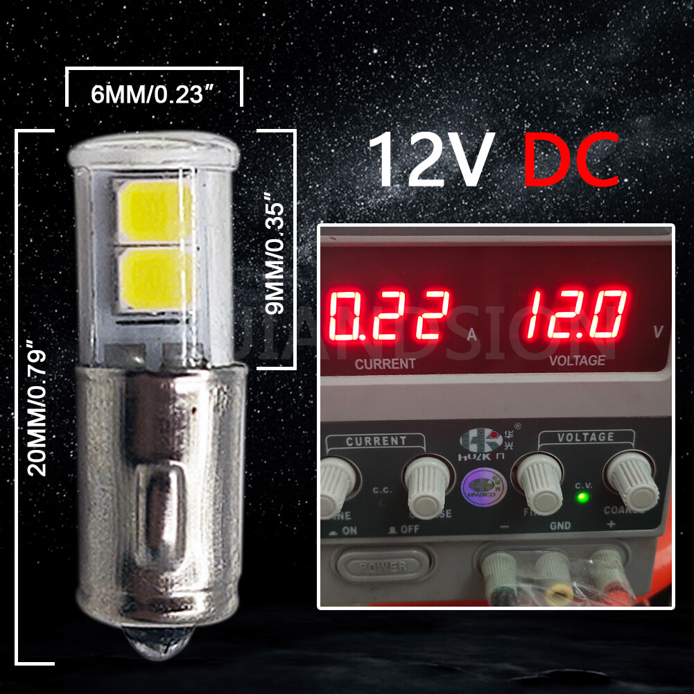 10pcs White BA7S LLB281 GLB281 2835 4 LED Dash Gauge Warning Light Bulb ...