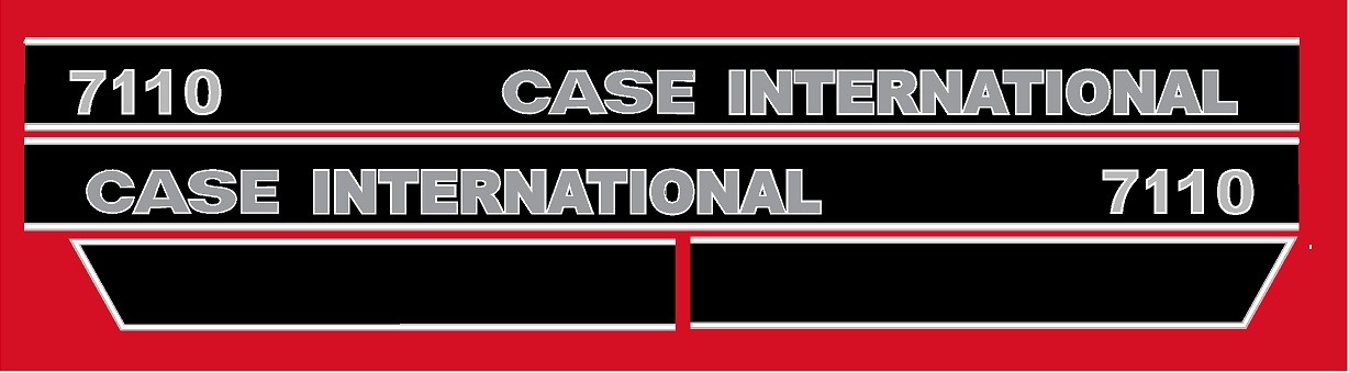CASE IH Tractor 7110 7120 7130 7140 or 7150 Hood & Cab Decal stripe Set ...