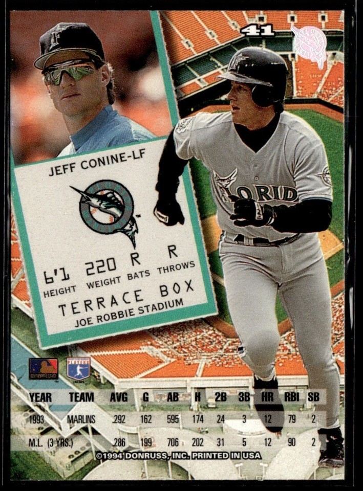 1994 Leaf Jeff Conine Florida Marlins #41 | eBay