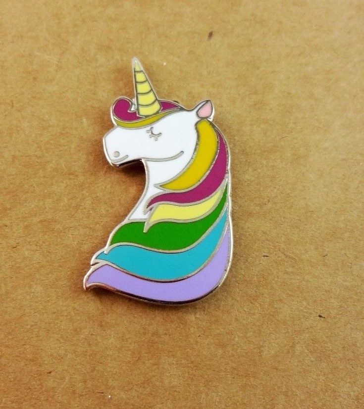 Unicorn Enamel Pin Rainbow Colored Mane Collectible Pin In Gift Box | eBay