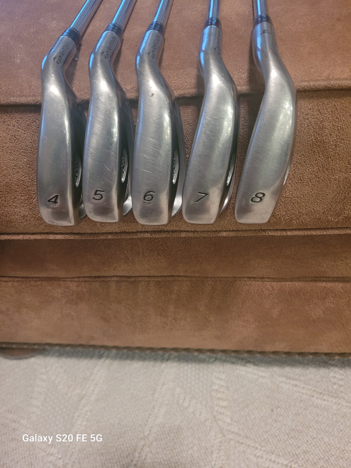 TaylorMade Rac OS Iron Set 4,5,6,7,8 Right-Handed, Regular Flex Steel ...