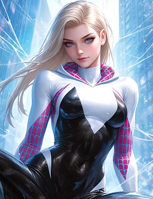 "Spider-Gwen 10" 8.5x11 Fine Art Print Limited to Only 20 Hand-Numbered ...