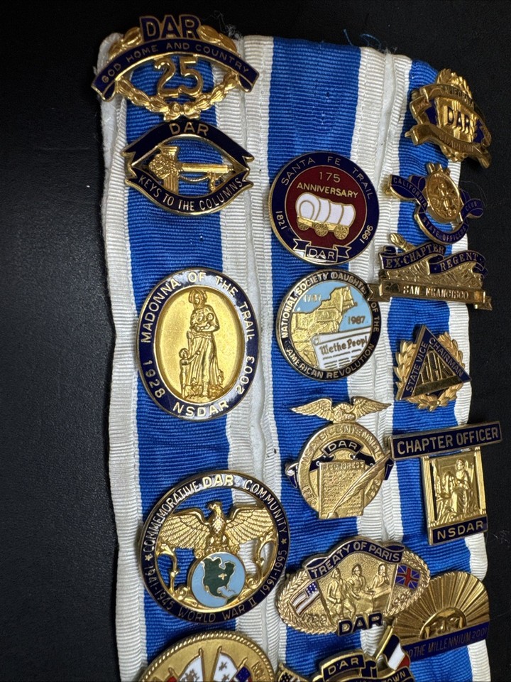 Daughters of the American Revolution (DAR) organization Gold Filled Lot ...