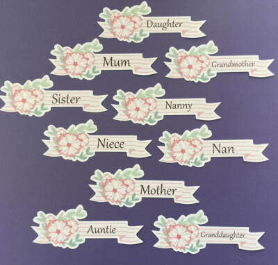 Card Making Sentiments Banners Embellishments Card Toppers - Female ...