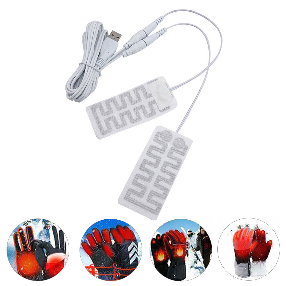 1 Pair Electric USB Heating Heater Pad Winter Warmer Plate for Shoes ...