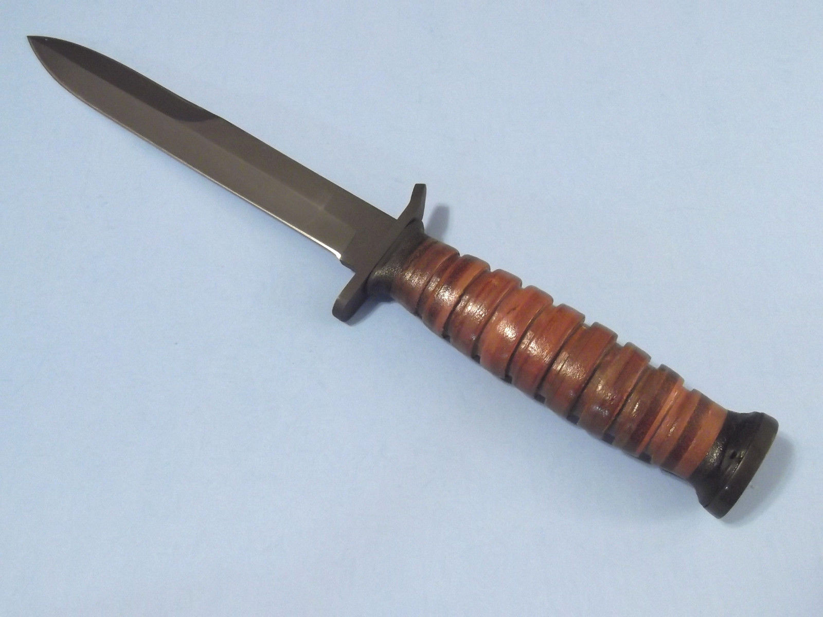 WWII M3 Trench Knife Replica 211133 Stacked Leather dagger 11 5/8 ...