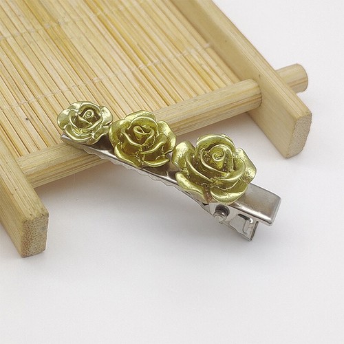 Anime Rose Flower Hairpin Barrette Duckbill Clip Side Bangs Cosplay ...
