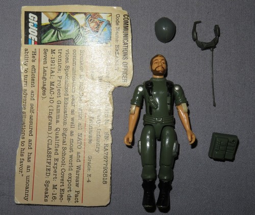 GI Joe 1982 "BREAKER" Straight Arm 100% complete w/File Card Vintage ...