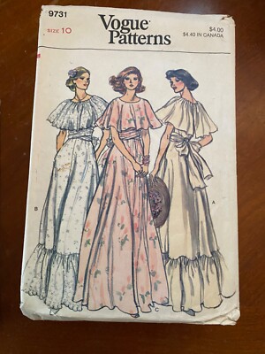 Uncut Vogue's Sew Pattern #9731 Size 10 MIsses' 1 piece dress | eBay
