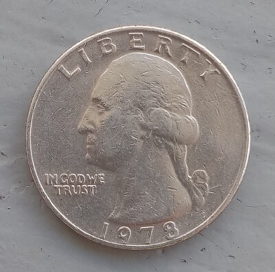 1978 Quarter Error. No Mint Mark AM touching in America. CA Is Light ...