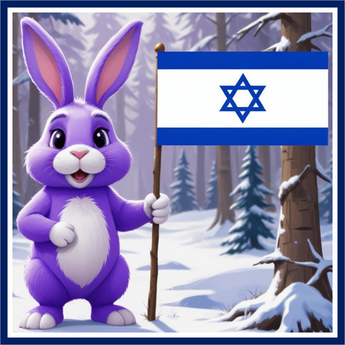 30 Custom Jewish Purple Bunny Personalized Address Labels | eBay