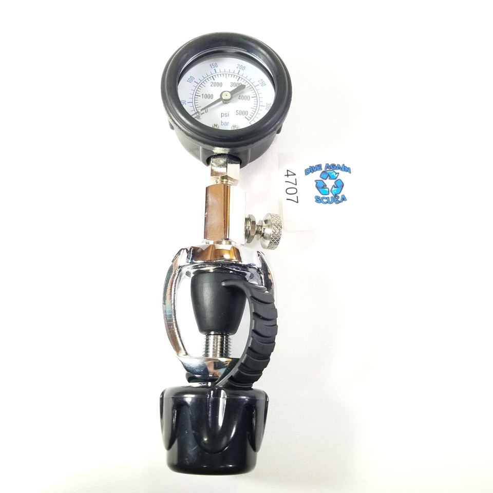 Scuba Dive Yoke Tank Cylinder Pressure Checker 5000 PSI - 350 Bar Check ...