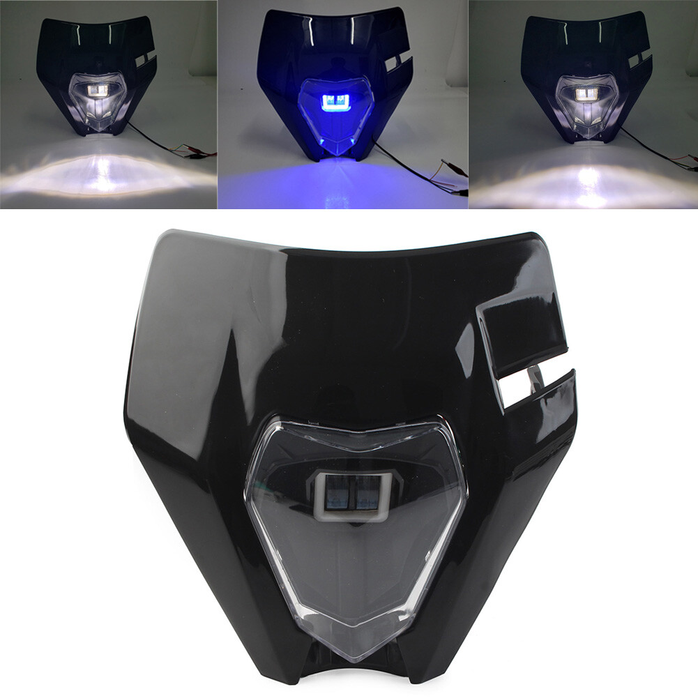 1x Universal LED Headlight Head Light for Enduro Dirt Bike Motorcross ...