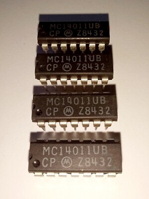 Lot of 4* Motorola MC14011UB CP Date:1984 Integrated Circuit IC Chip ...