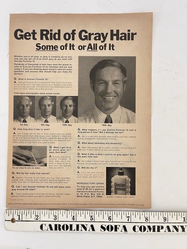 Vintage 1973 Print Ad Grecian Formula 16 Get Rid Of The Gray ...