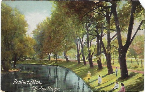 Clinton River-Pontiac,Michigan-Made in Germany-1907 Postcard | eBay