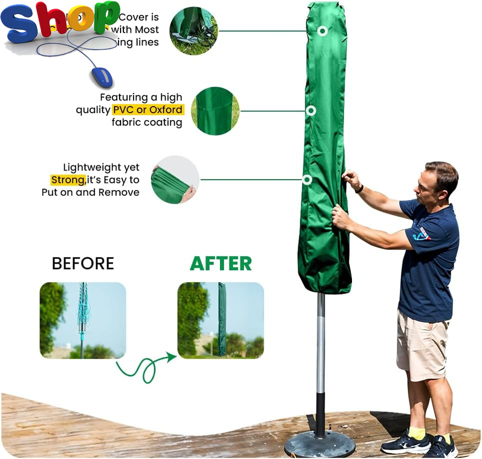Rotary Washing Line Cover Waterproof Heavy Duty Rotary Clothes Line ...