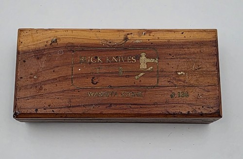 Vintage Buck Knives #134 Washita Sharpener In Wood Box 1960s | eBay