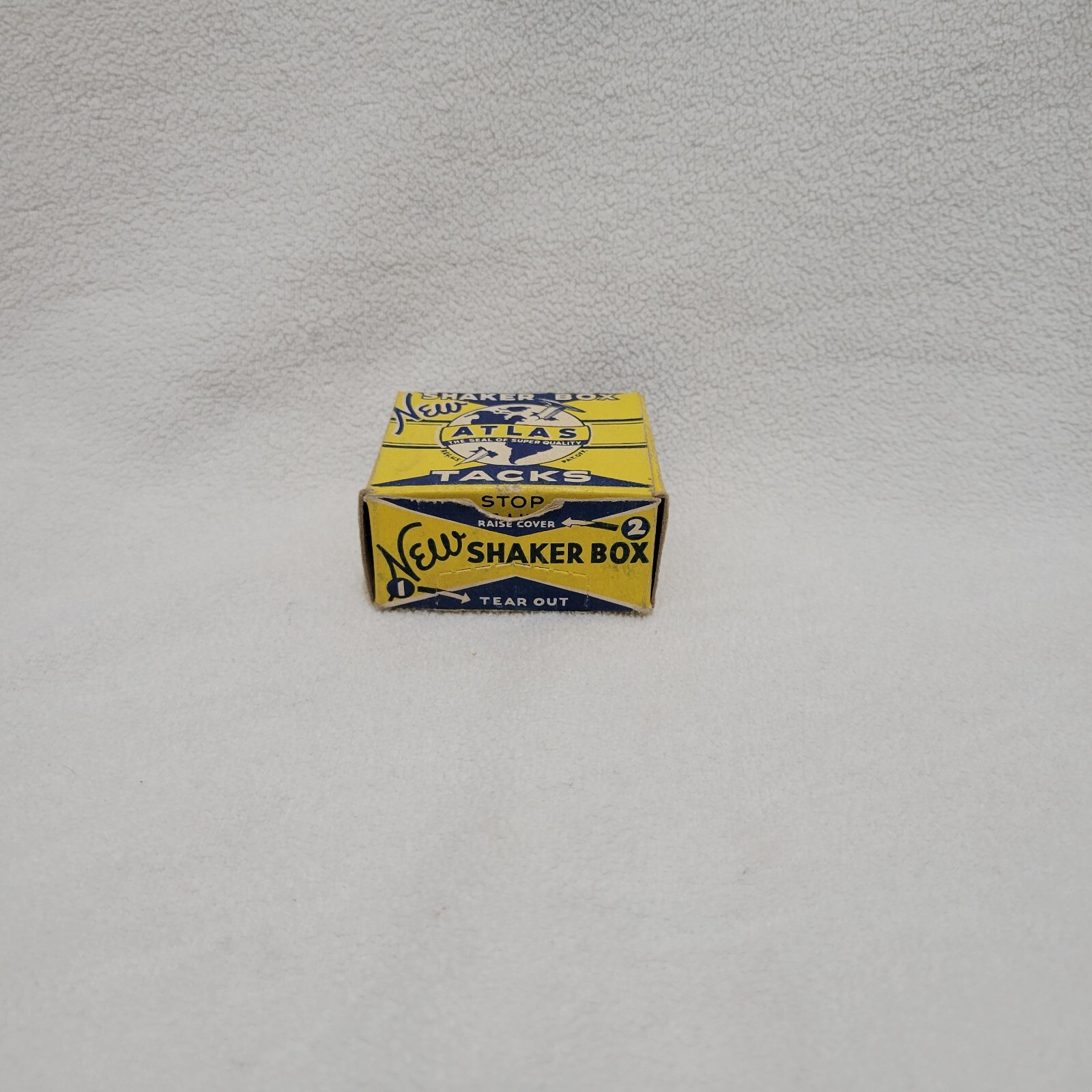 Vtg Atlas Shaker Box Sterilized Tacks 4/8 cobblers Nails 1/8Lb Box 1/4 ...