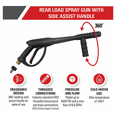 Simpson 80148 Universal Pressure Washer Spray Gun with Side Assist ...