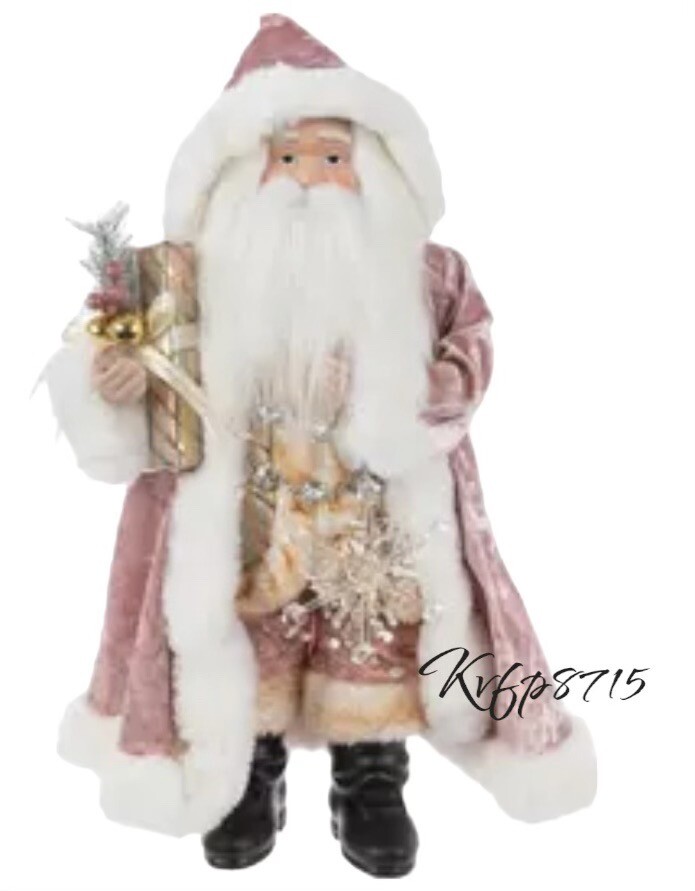 18 Inch Standing Pink Pastel Pinkmas Santa Claus Christmas Decoration ...
