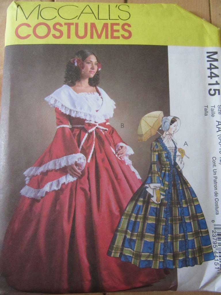 SIMPLICITY SOUTHERN BELLE LADIES SEWING PATTERN 6-12 UNCUT SKIRT BELL ...