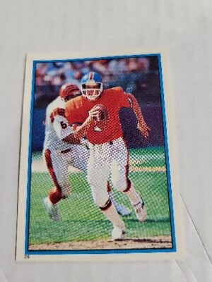 1985 Topps Stickers #24 JOHN ELWAY Broncos Nrmt | eBay
