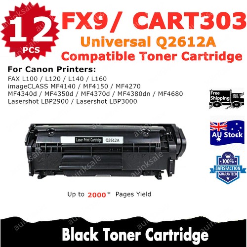 12x Compatible Toner FX9 Cart303 For Canon L120 MF4140 MF4340d MF4380dn ...
