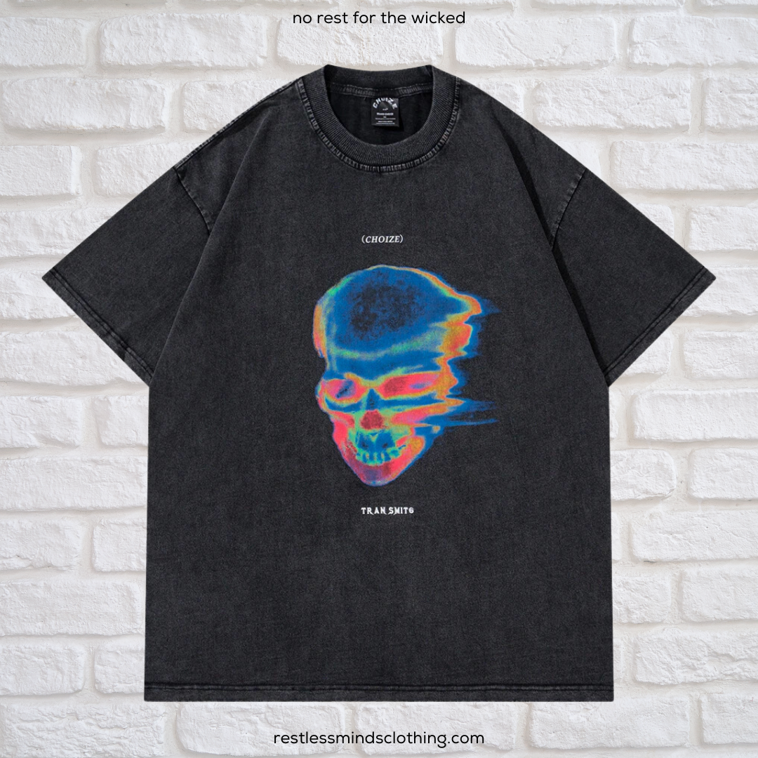 Skull Grunge Graphic T-shirt | eBay