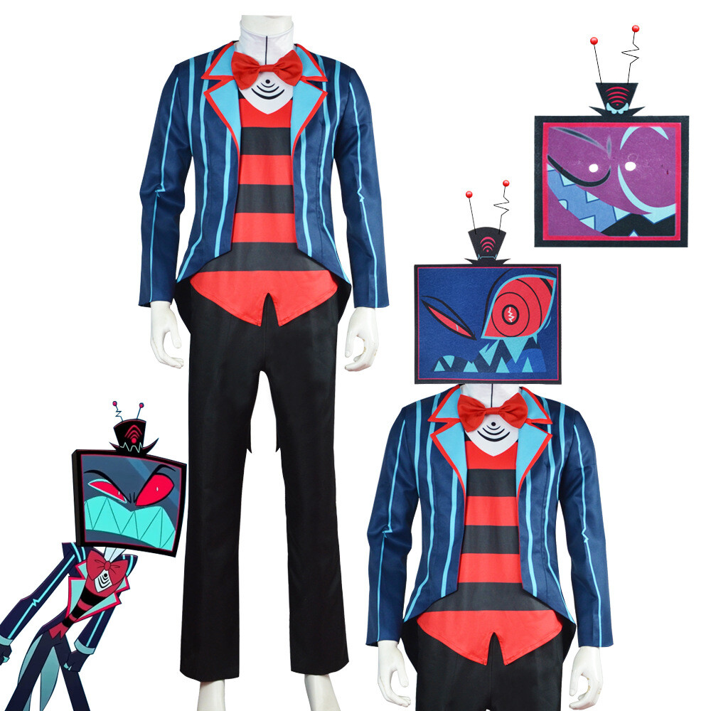 Hazbin Hotel Vox Cosplay Costume Halloween Fancy Outfit Deluxe Full Set ...