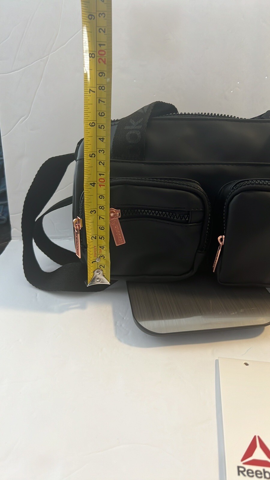 REEBOK Matilda Mini DUFFLE Bag Small Black with Rose … - Gem