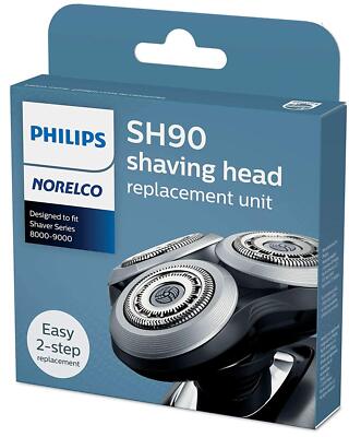 Genuine SH90 Replacement Shaver Heads for Norelco Razors Series 9000, 3 ...