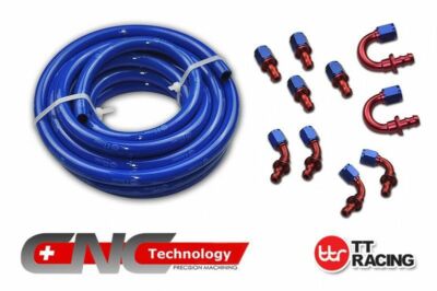 AN Push lock Loc On Fuel Hose 20ft & 10 Fitting Kit / Fittings Only USA ...
