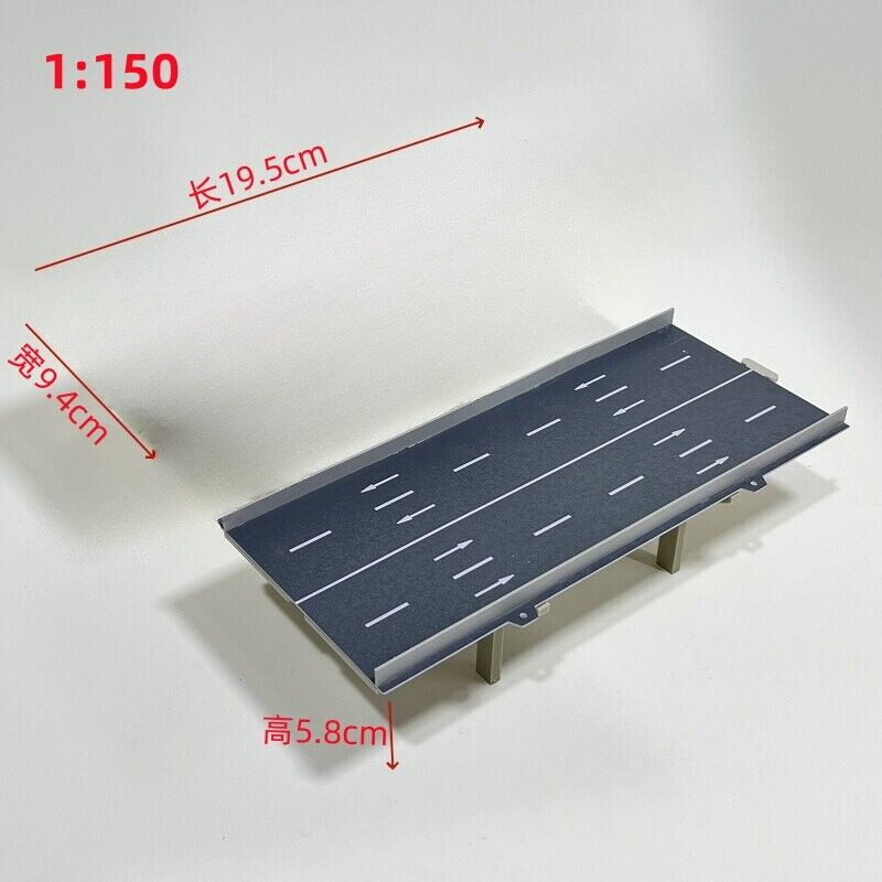HO N Scale Diorama Highway Viaduct City Railway Scene Building Model ...