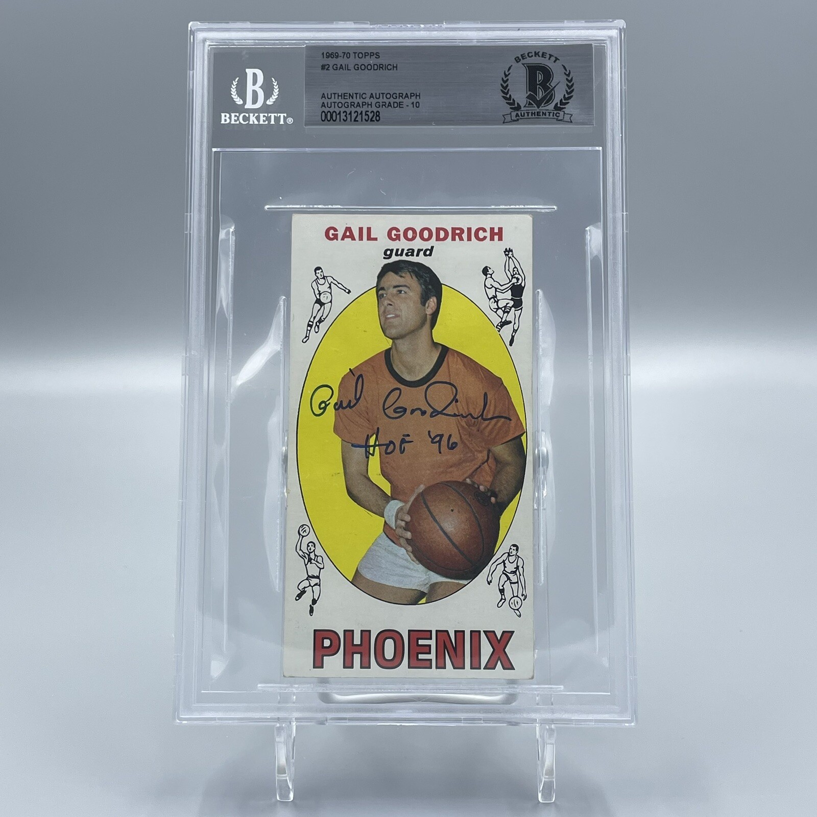 Gail Goodrich Signed 1969-70 Topps #2 Rookie Card RC Beckett BAS 10 ...