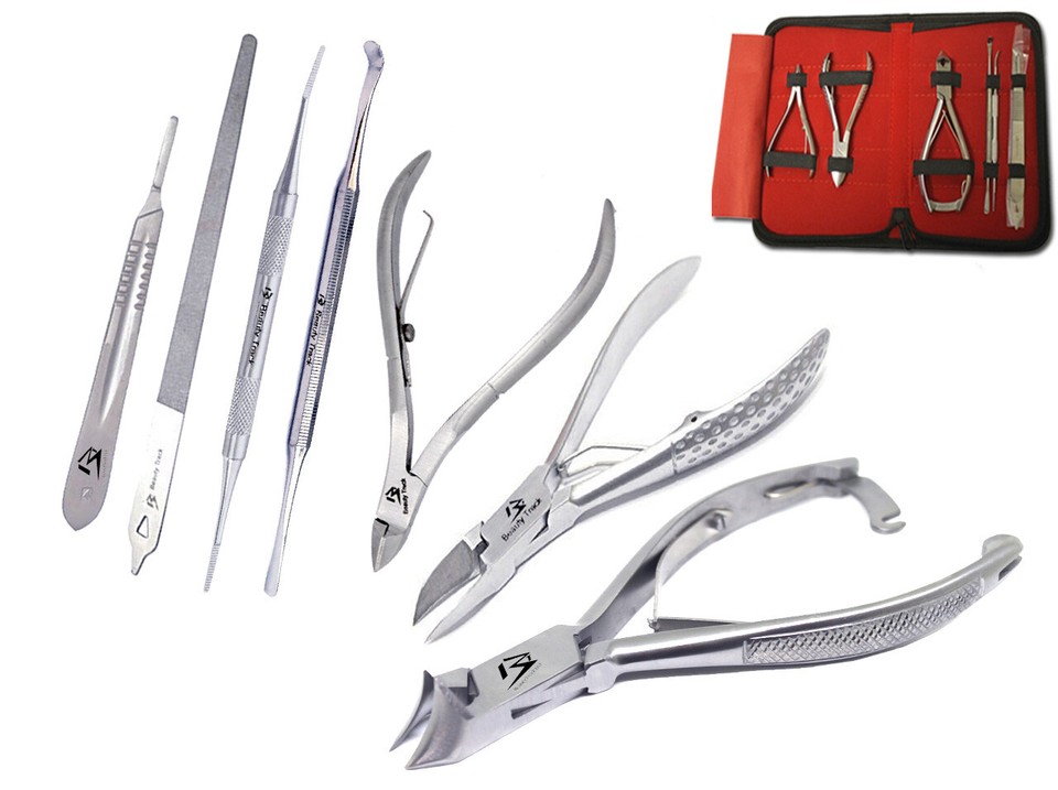 TOE NAIL CLIPPERS SET PROFESSIONAL HEAVY DUTY PODIATRIST INSTRUMENTS ...