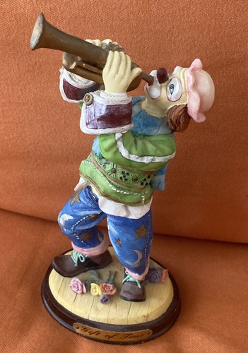 Vintage Resin Hobo Clown Figurine Playing Horn Instrument | eBay