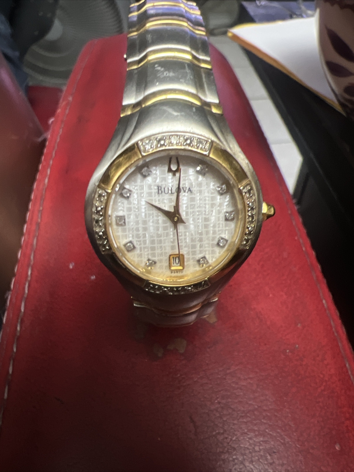 Two Tone Stainless Steel Bulova Ladies Watch With Diamonds C899150 for ...