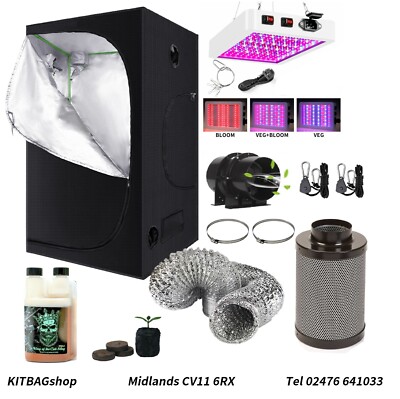 Complete Grow Tent Kit LED Grow Light Extraction Kit Low Cost ...