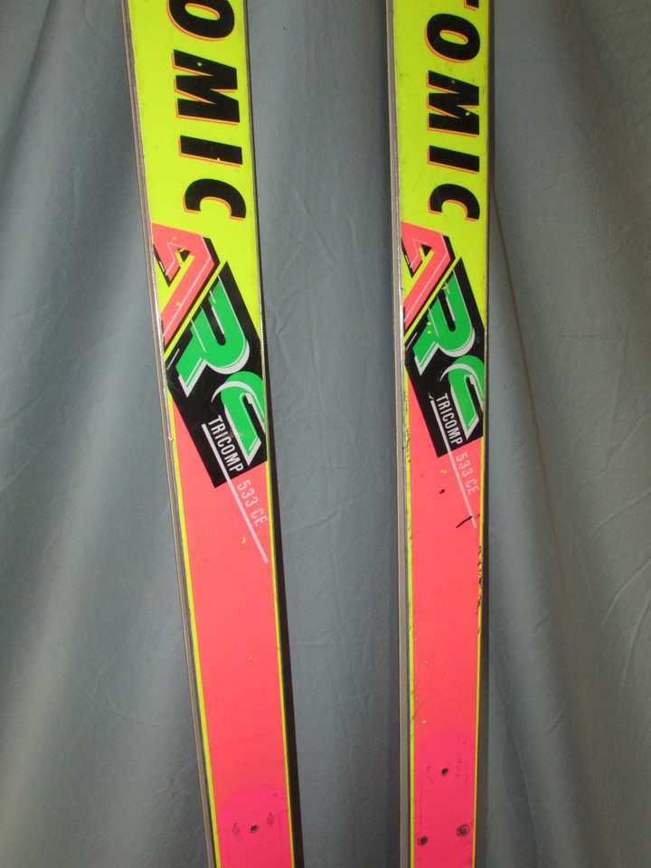 Vintage Classic Atomic ARC Tri Comp 533 CE skis 195cm COOL NEON RETRO ...