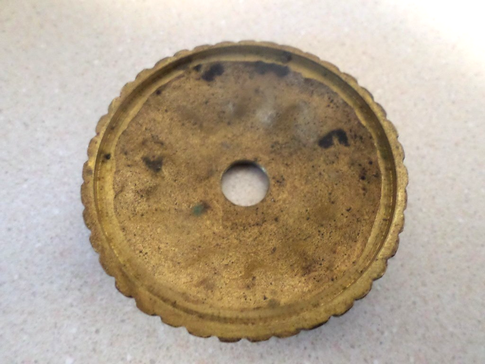 VINTAGE BRASS METAL LAMP CAP & FINIAL SLAG & REVERSE PAINTED LAMPS | eBay