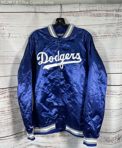 DOGERS Michell & Ness Navy Blue Baseball Varsity Jacket - Size Large ...