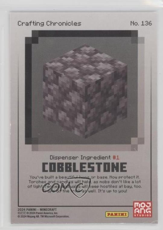 2024 Panini Minecraft Crafting Chronicles Cobblestone #136 0i73 | eBay