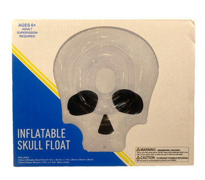 Skull Inflatable Swimming Pool Float /Beach Raft 31.5”X36.2" Summer | eBay