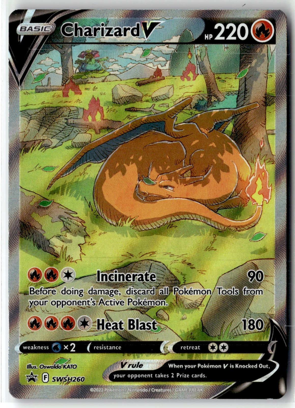 Charizard V 2022 Sword & Shield: Black Star Promo #SWSH260 Ultra ...