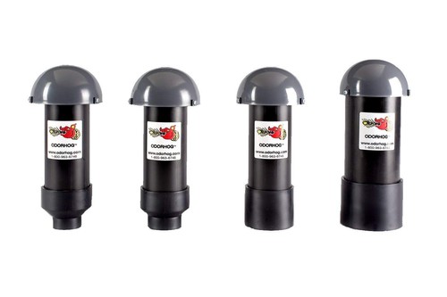 Vent Stack Pipe Filter 4 Sizes, Black ABS with Mushroom Cap, Removes ...