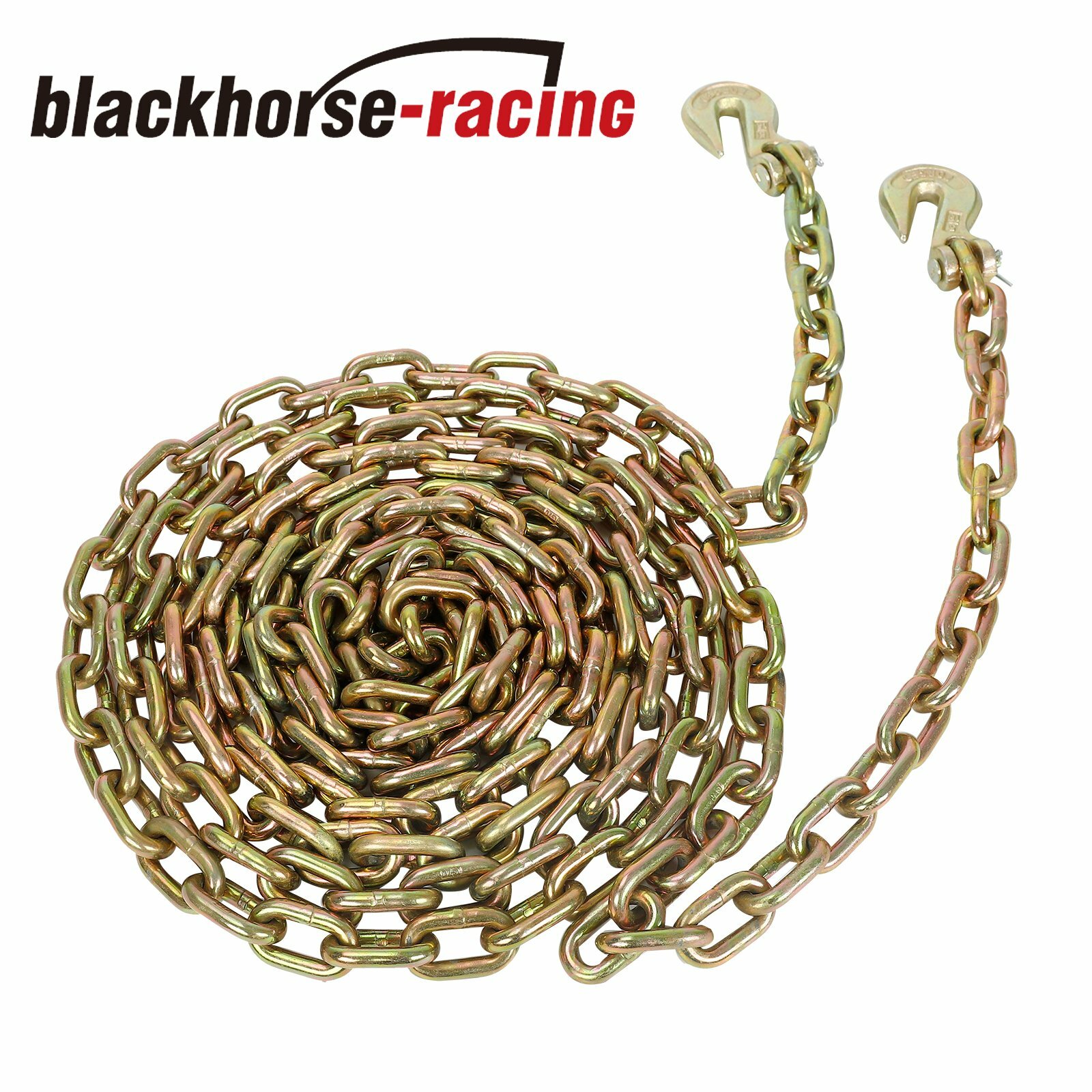 2PC 5/16" x 20' G70 Chains Tow Chain Binder Tie Down Flatbed Truck ...