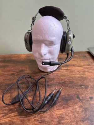 David Clark Model H10-13.4 aviation headset dual plug Pilot made in USA ...
