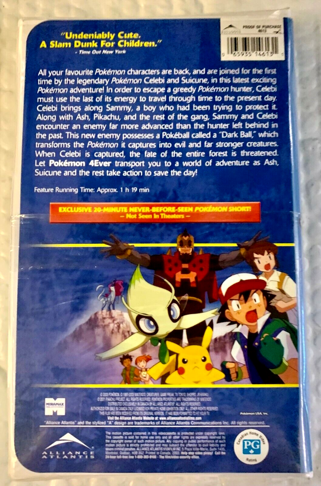 Pokemon 4Ever Movie(VHS, 2003) Sealed VERY RARE Vintage Coll Nintendo ...